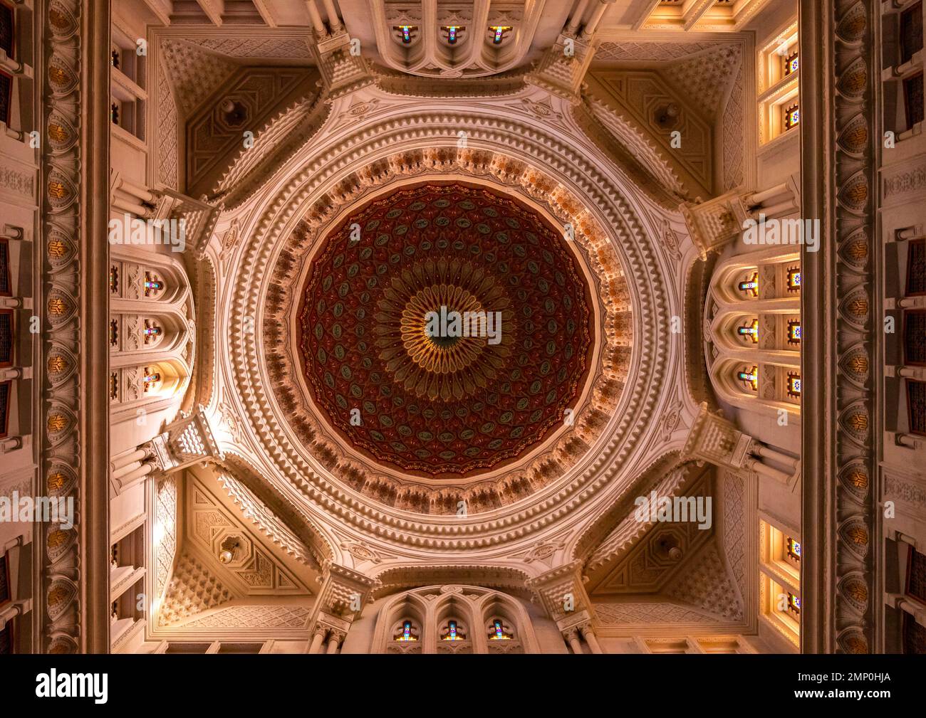 Emir Abdelkader Mosque ceiling, North Africa, Constantine, Algeria ...
