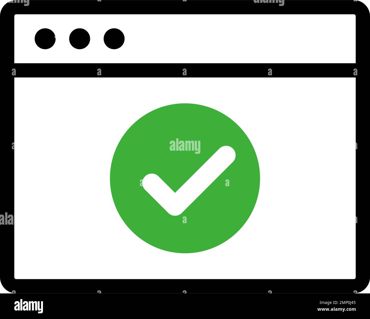 Browser window and check mark icon. Editable vector Stock Vector Image & Art - Alamy