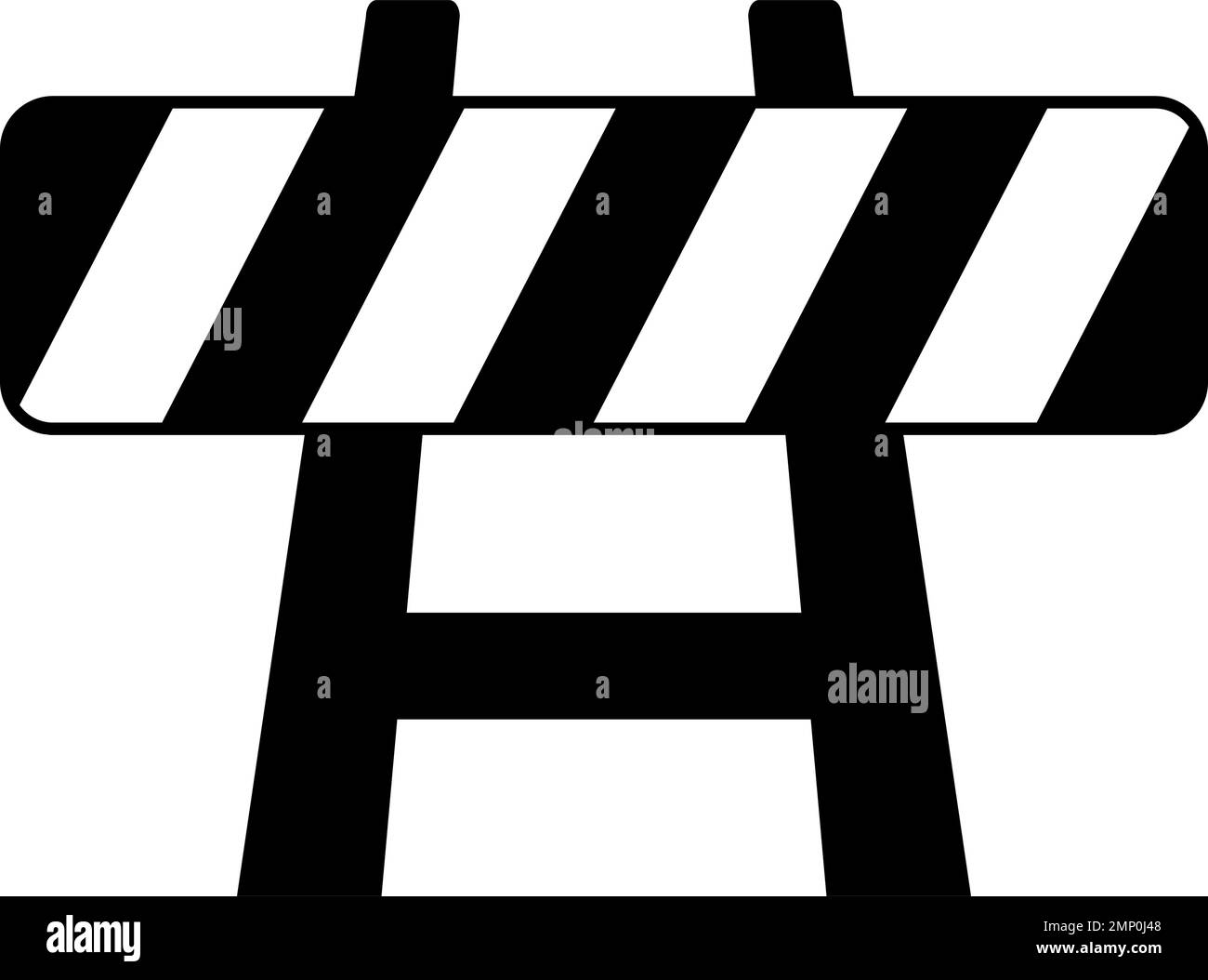 Construction barricade icon. Construction warning. Editable vector ...