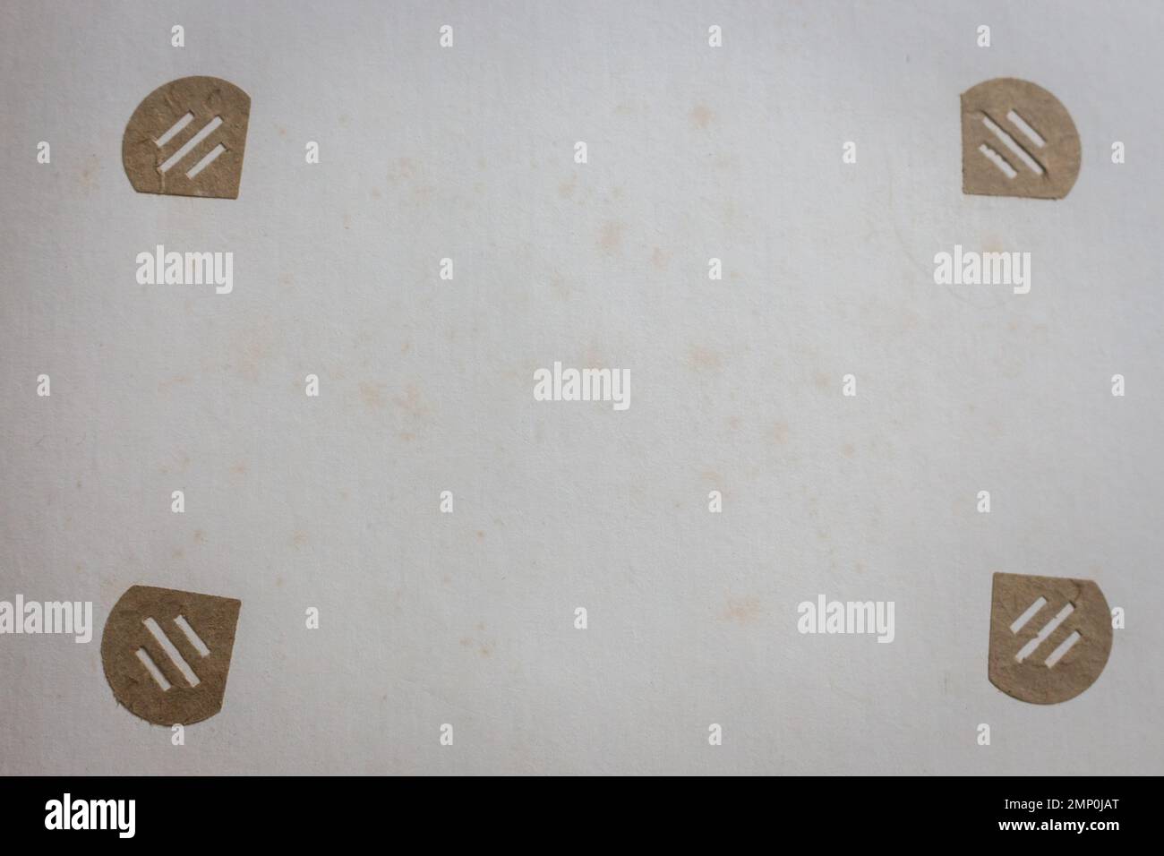 Old empty photo album with frame edges. Retro photo album with copy ...