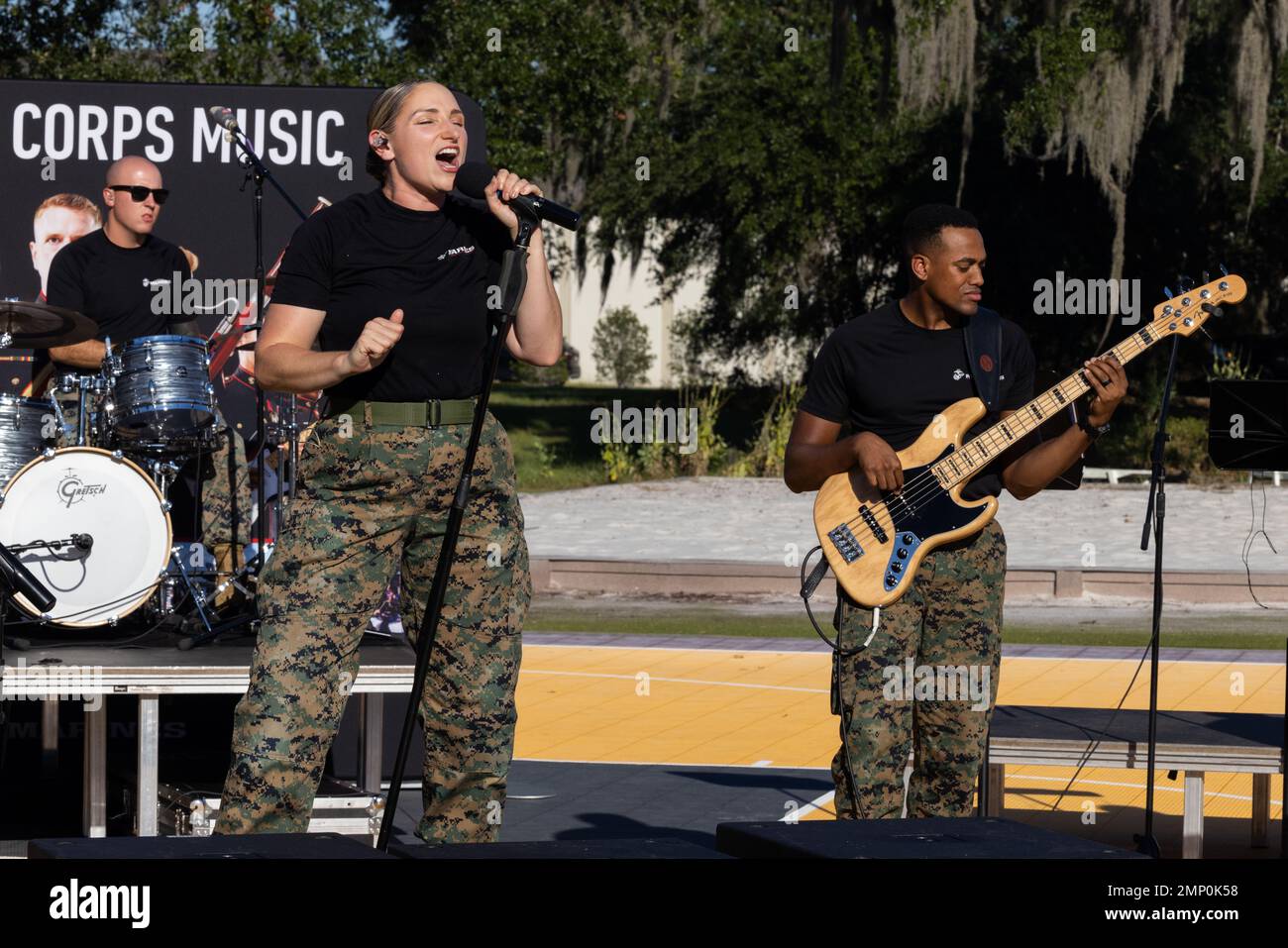 U.S. Marines with the Parris Island Marine Band, Headquarters and ...