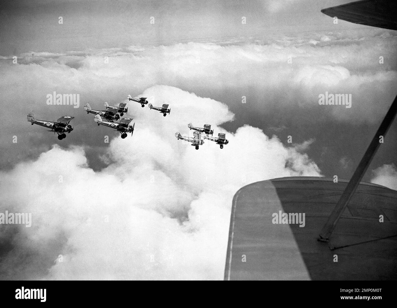 A photo taken from above the clouds of a stage in the low flying attack ...
