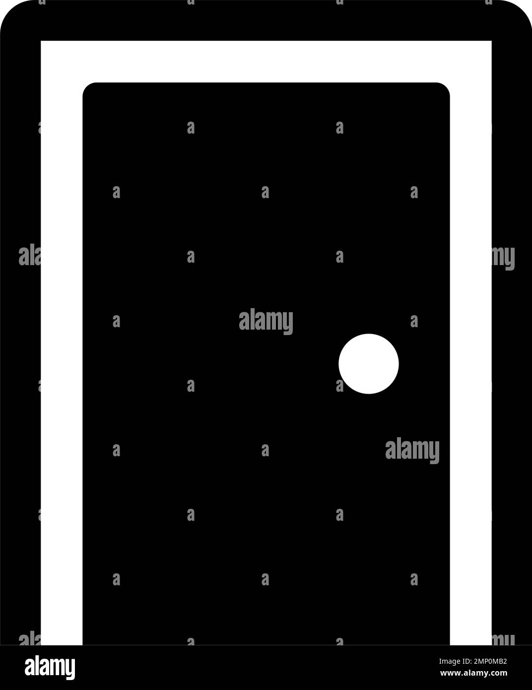 Door silhouette icon. Entrance. Editable vector Stock Vector Image ...