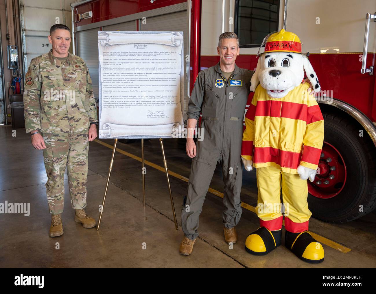 (From left to right) U.S. Air Force CMSgt. Jason Shaffer, 56th Fighter ...