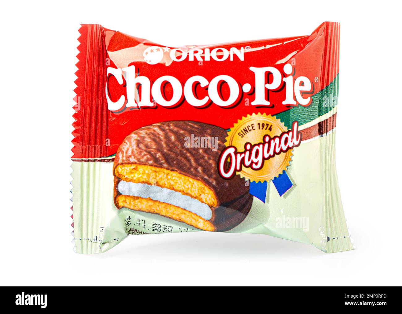 Anapa Russian Federation - December 19, 2022 Orion Choco-Pie snack ...