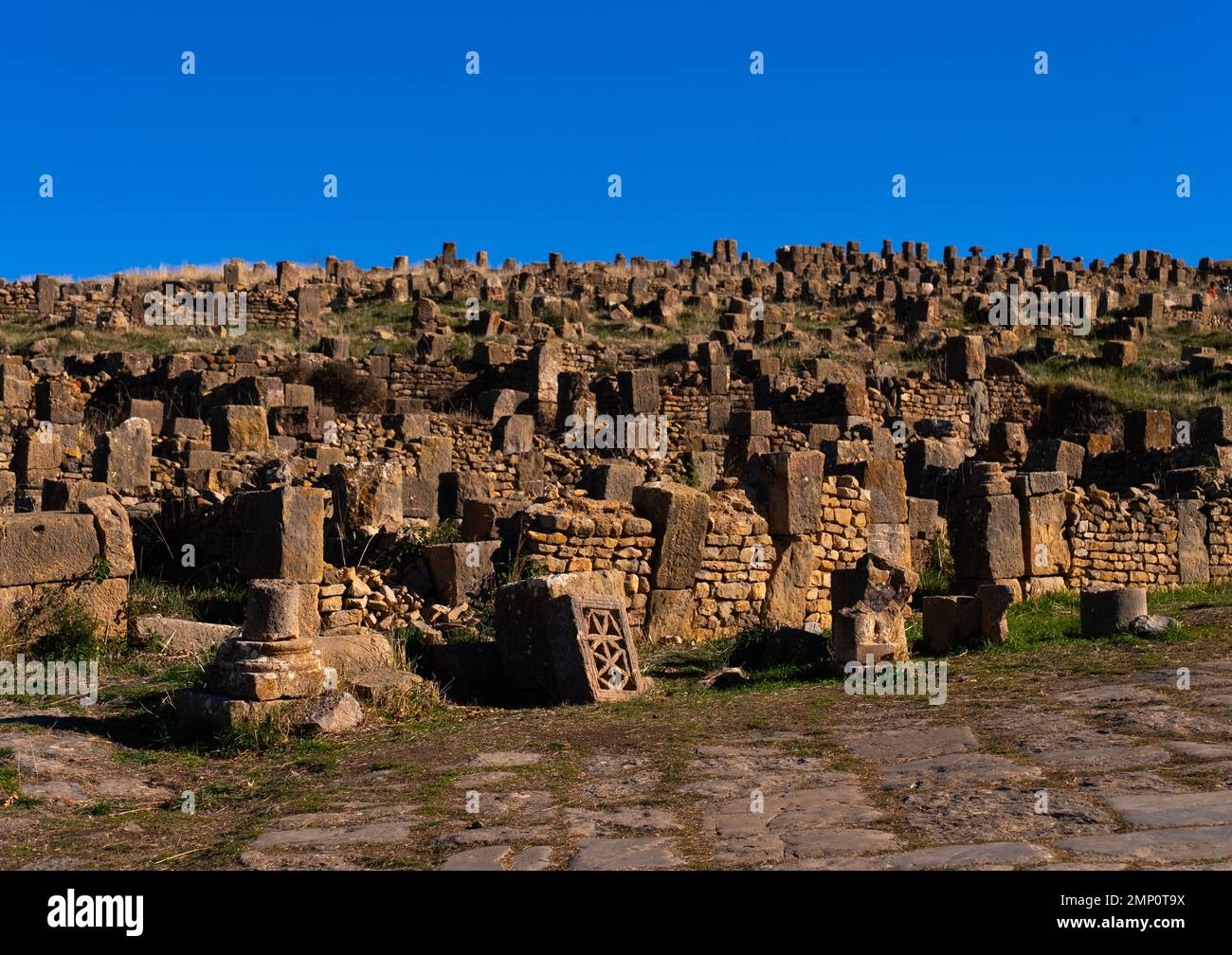 The Roman ruins of Djemila, North Africa, Djemila, Algeria Stock Photo ...