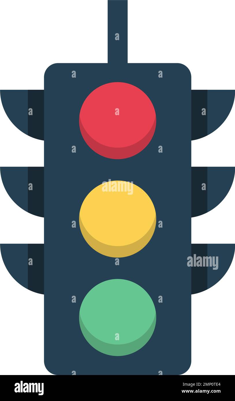Vertical traffic light. Stop light. Editable vector Stock Vector Image ...