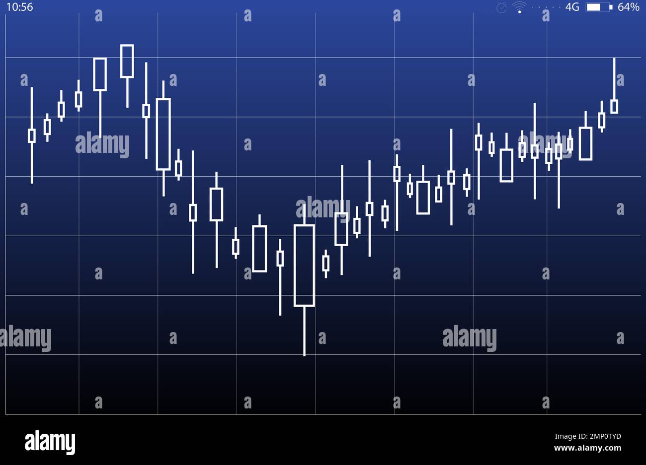 Tablet display with design of graph. Illustration Stock Photo - Alamy