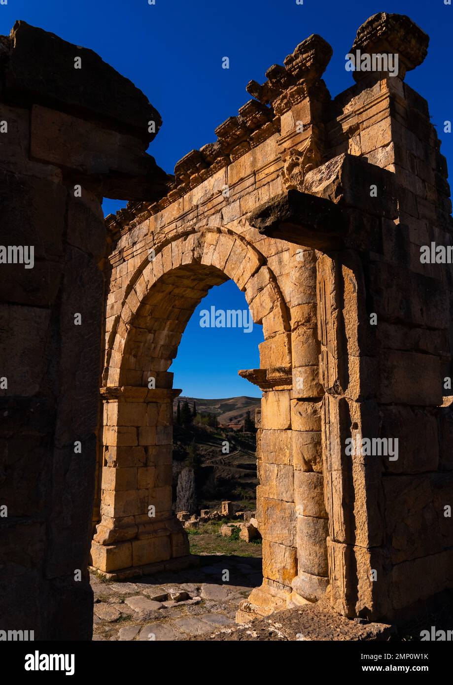 The Roman ruins of Djemila, North Africa, Djemila, Algeria Stock Photo ...