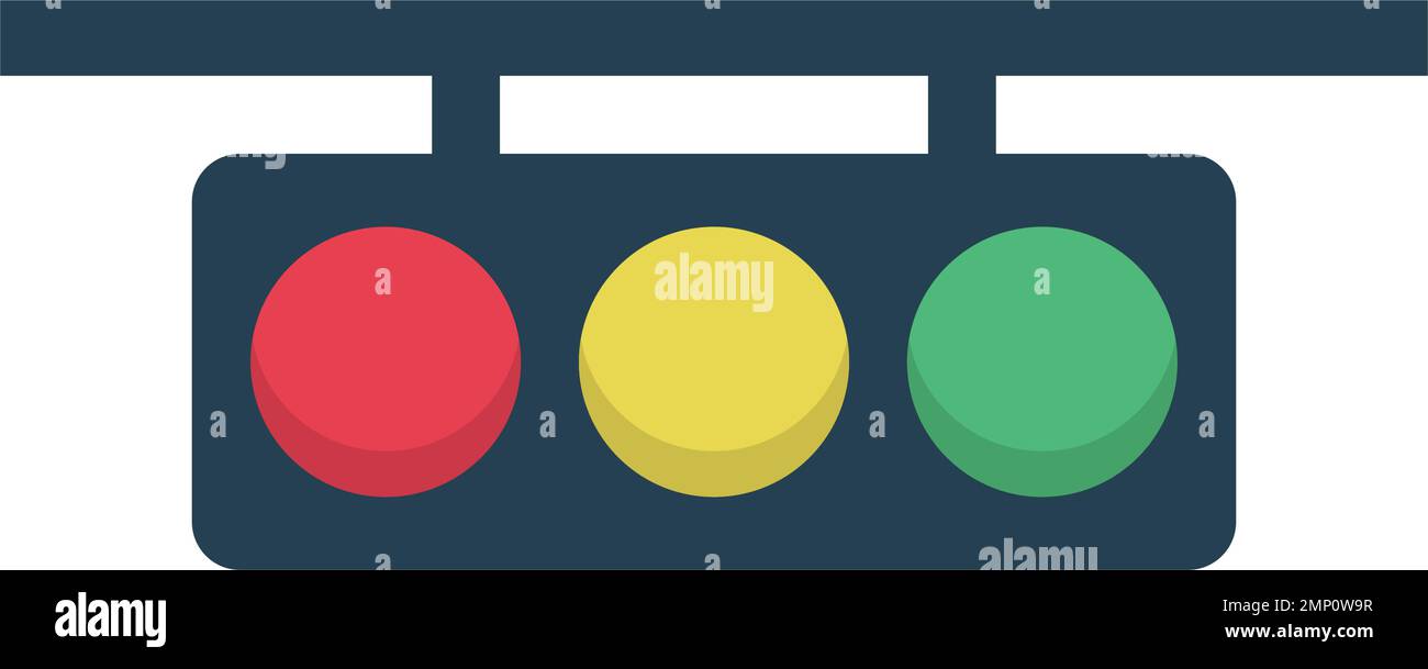 Flat design traffic light. Traffic safety device. Editable vector Stock ...