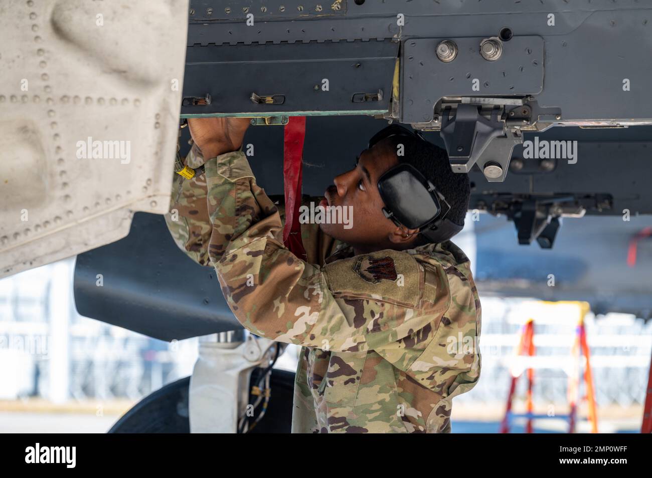 Senior Airman Xavier Carter, 334th Fighter Generation Squadron weapons ...