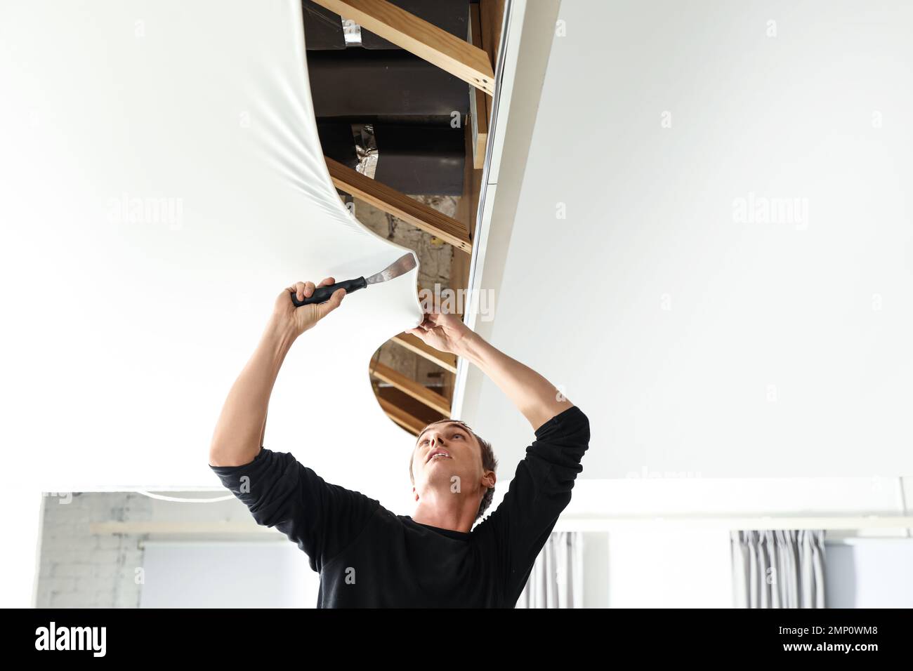 Stretch glossy ceiling in hi-res stock photography and images - Alamy