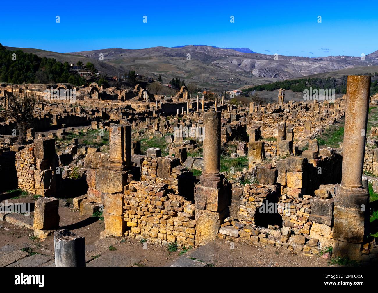 The Roman ruins of Djemila, North Africa, Djemila, Algeria Stock Photo ...