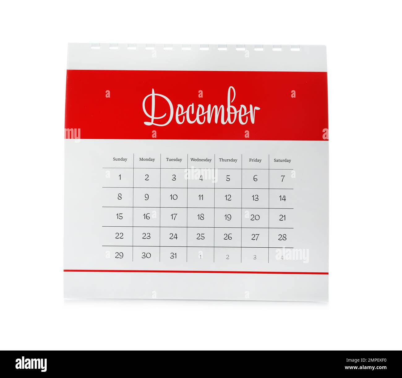 Paper calendar isolated on white. Planning concept Stock Photo - Alamy