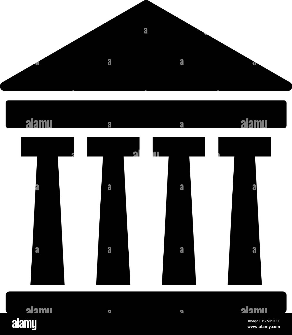 Museum and archaeological monument icon. Old building. Editable vector ...