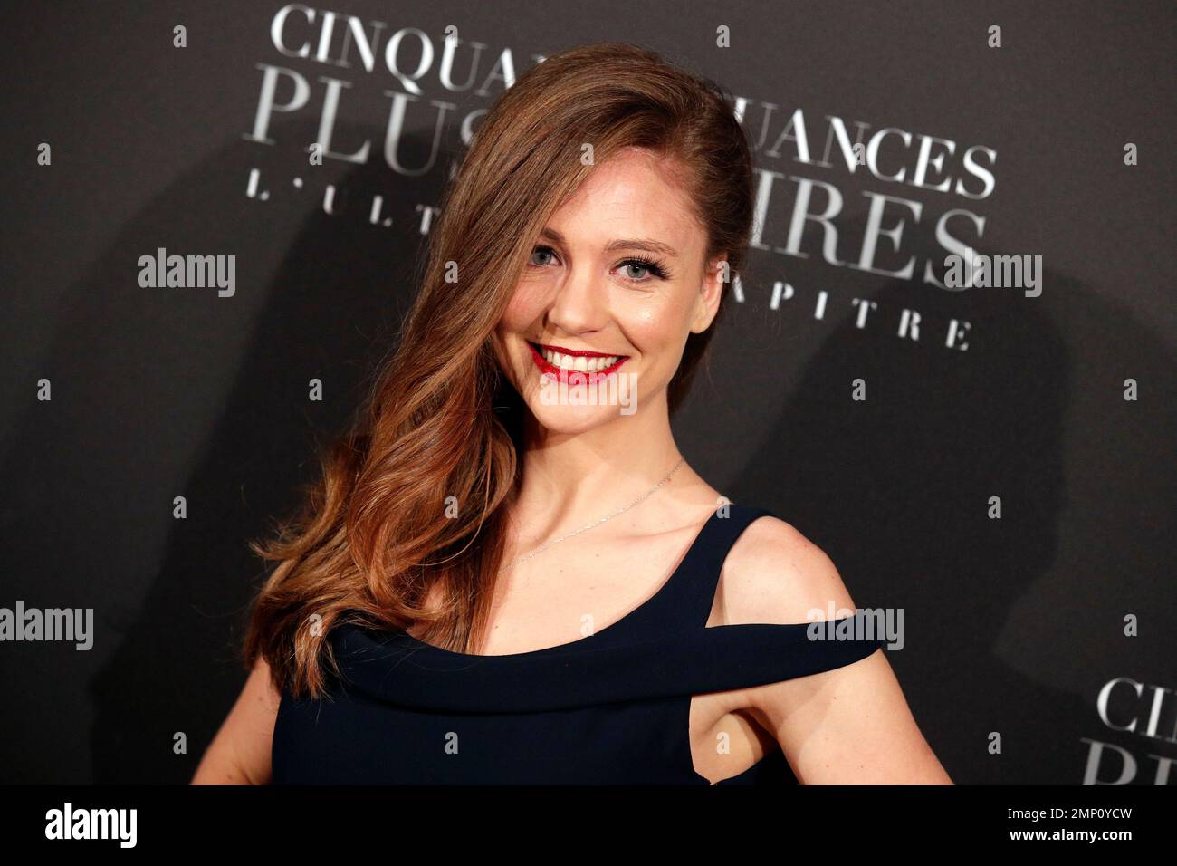 Cyrielle Joelle poses during a photocall for the world premiere of 'Fifty Shades Freed - 50 ...