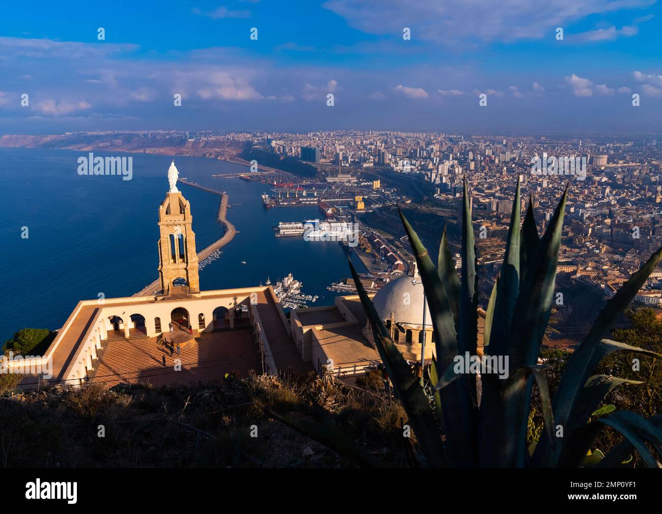 View over the town with the Santa Cruz Chapel in the foreground, North ...