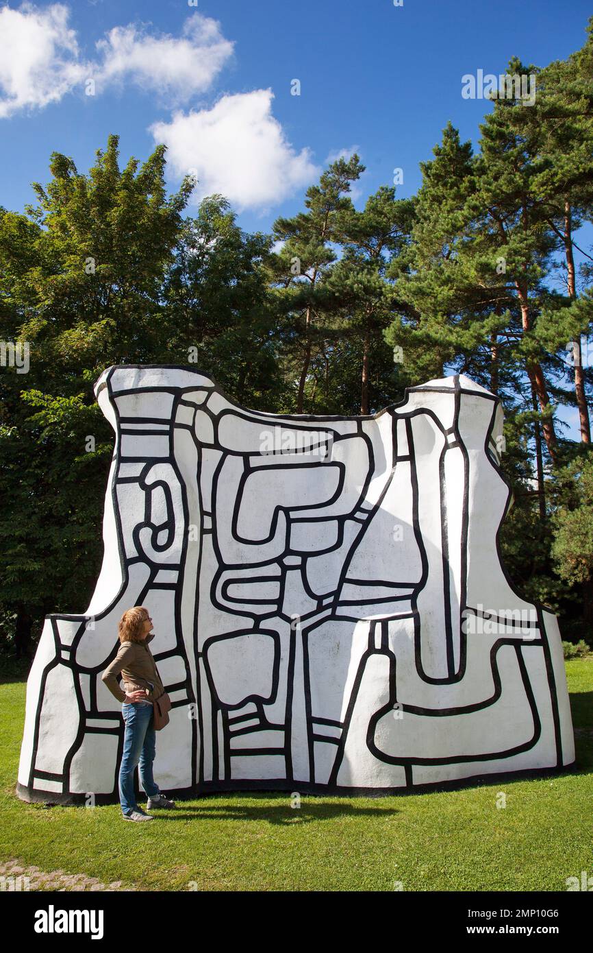 Denmark,Humlebaek, Sculpture of Jean Dubuffet at the Louisiana Museum ...