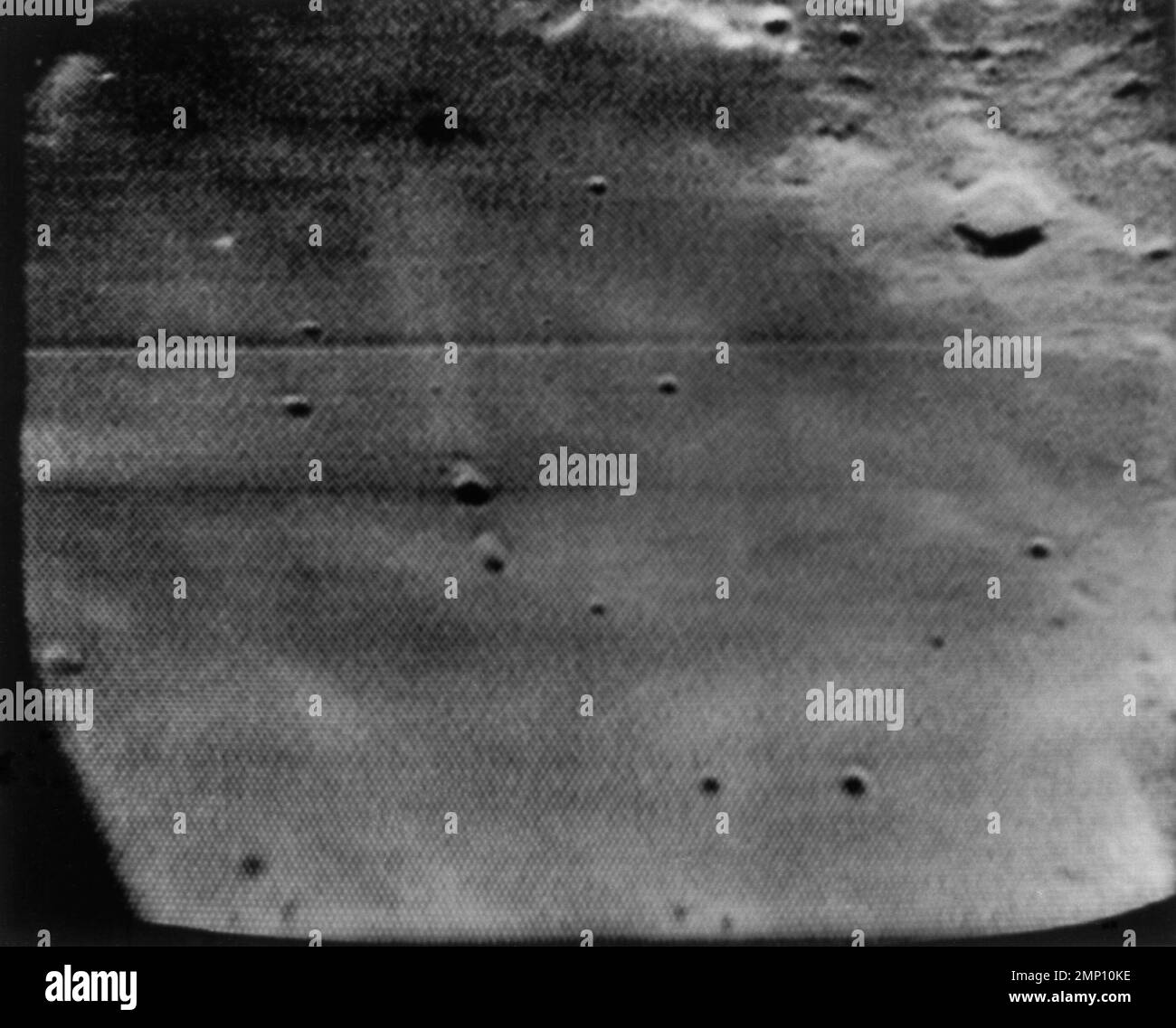 This is the Apollo 11 primary landing site as seen from the hatch ...