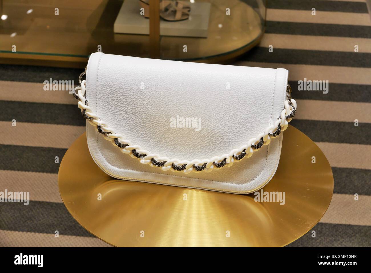 WOMEN'S BAG ON DISPLAY AT FABIANA FILIPPI FASHION BOUTIQUE Stock Photo ...