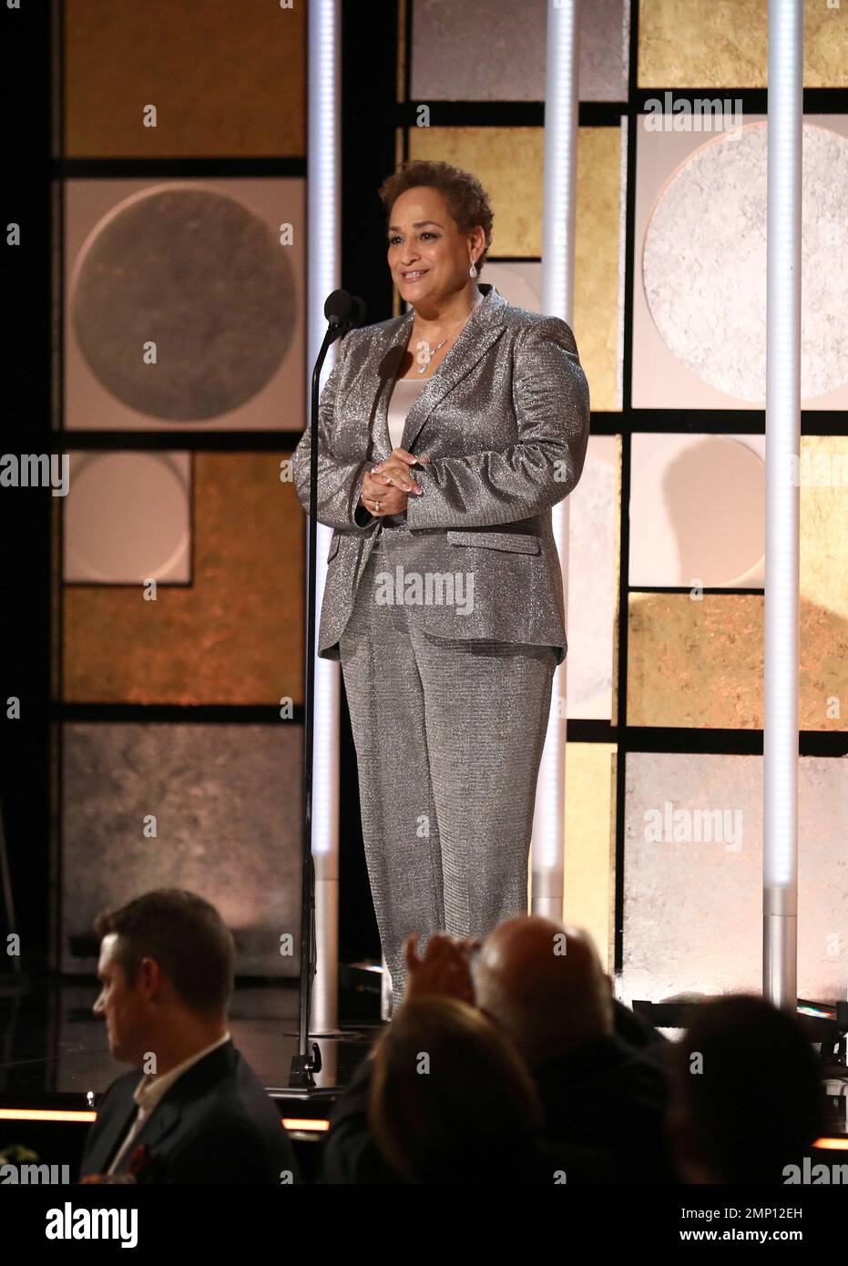 AARP CEO Jo Ann Jenkins presents the best time capsule award at AARP ...