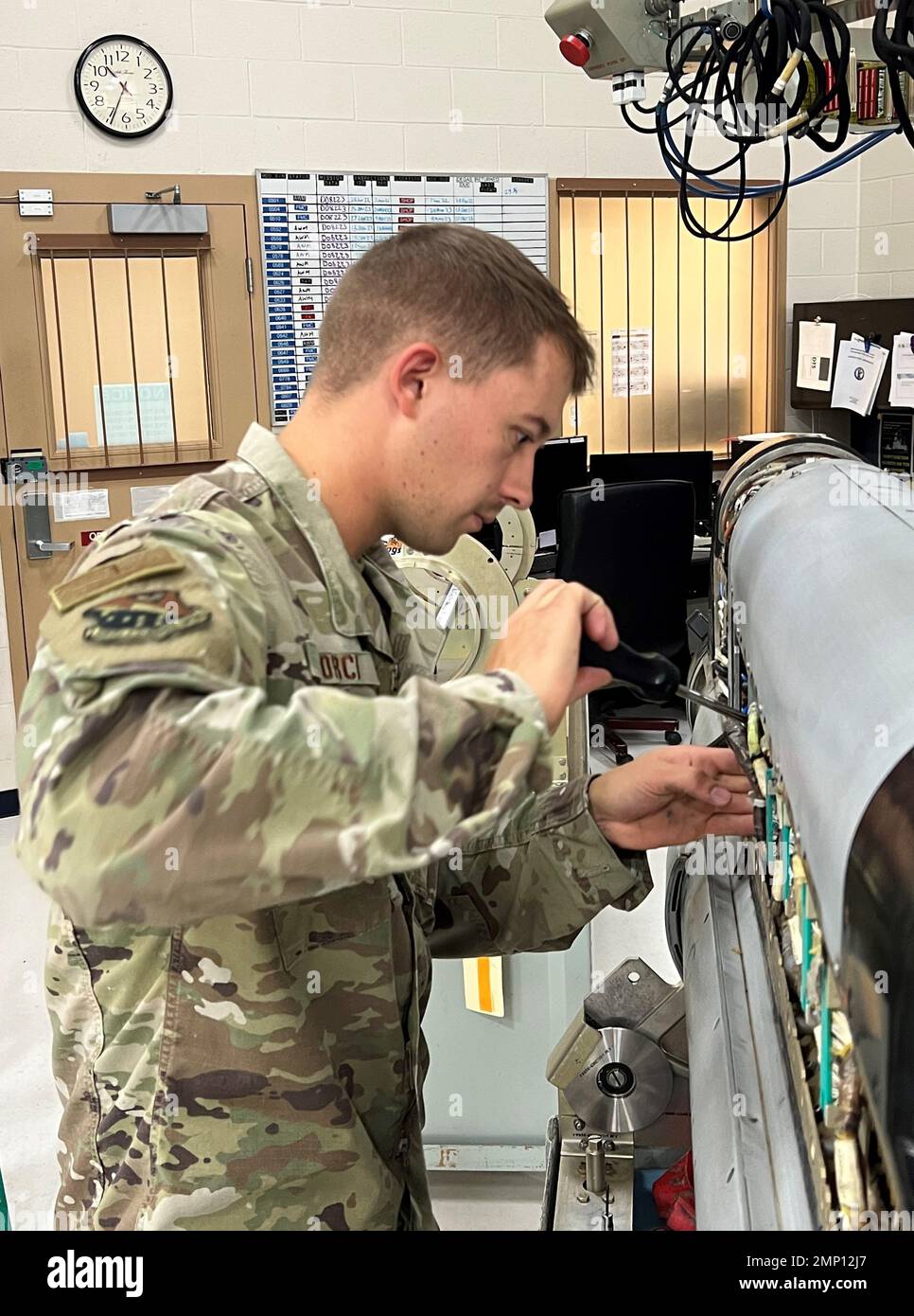 An Avionics Electronic Warfare Systems (POD) specialist assigned to the ...