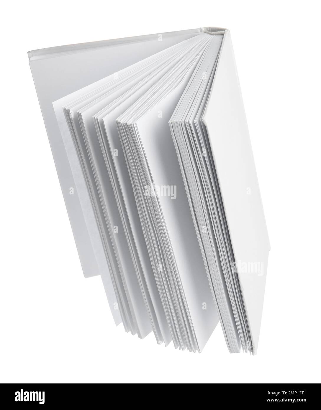 Open used hardcover book isolated on white Stock Photo - Alamy