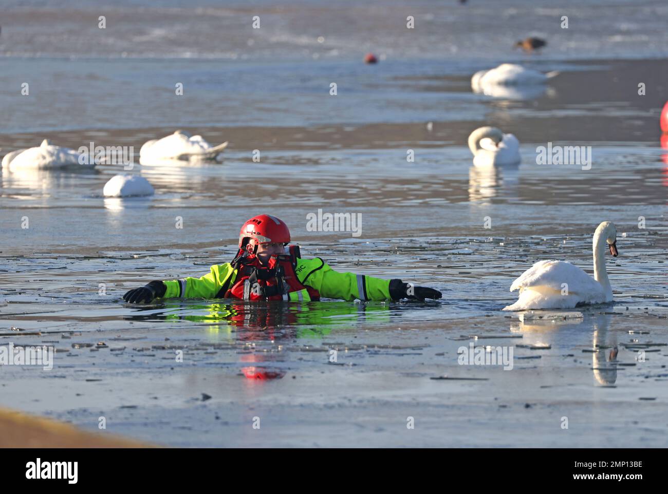 Fire and rescue crews from Stanground and Dogsthorpe White Watch carry ...