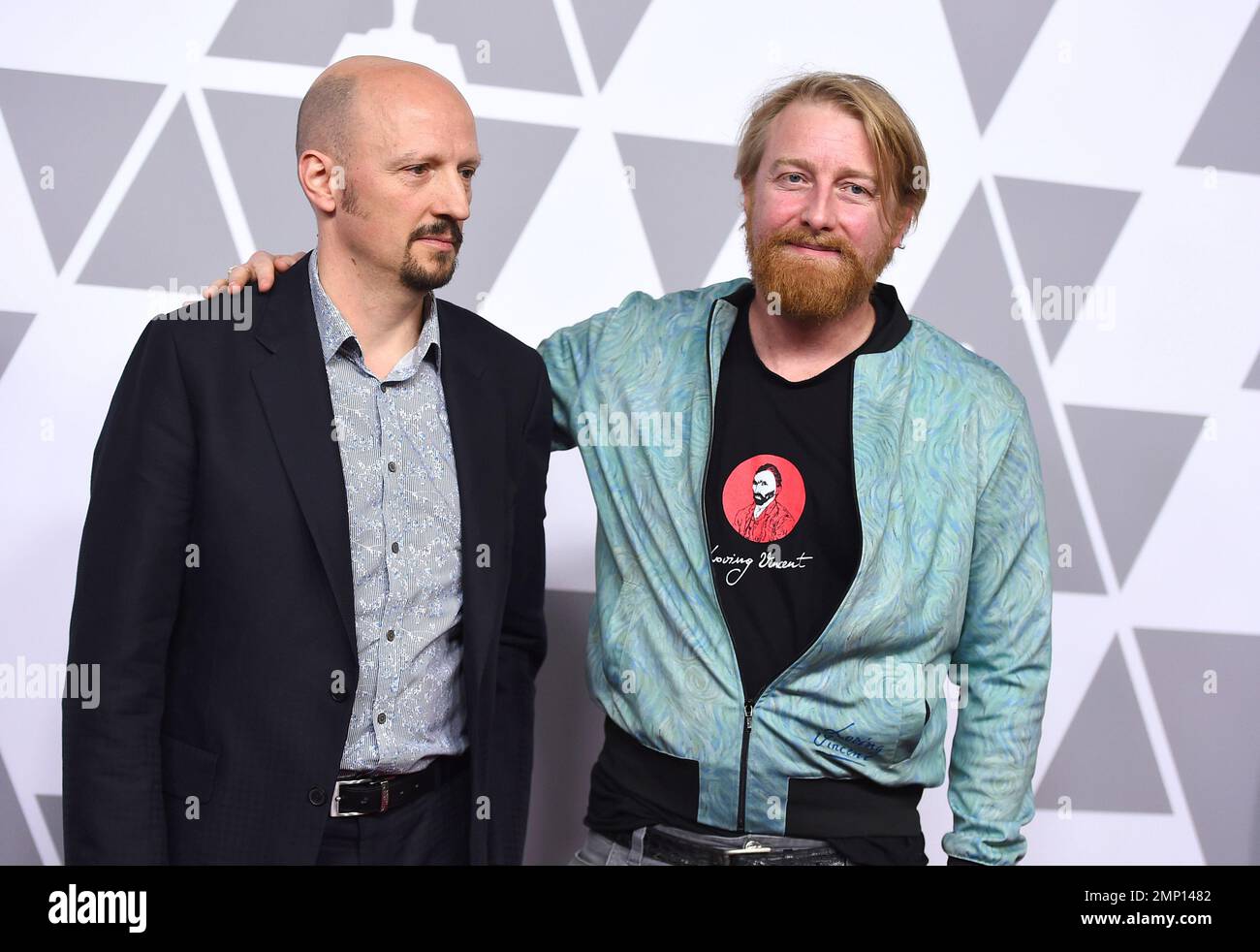 Ivan Mactaggart, left, and Hugh Welchman arrive at the 90th Academy ...