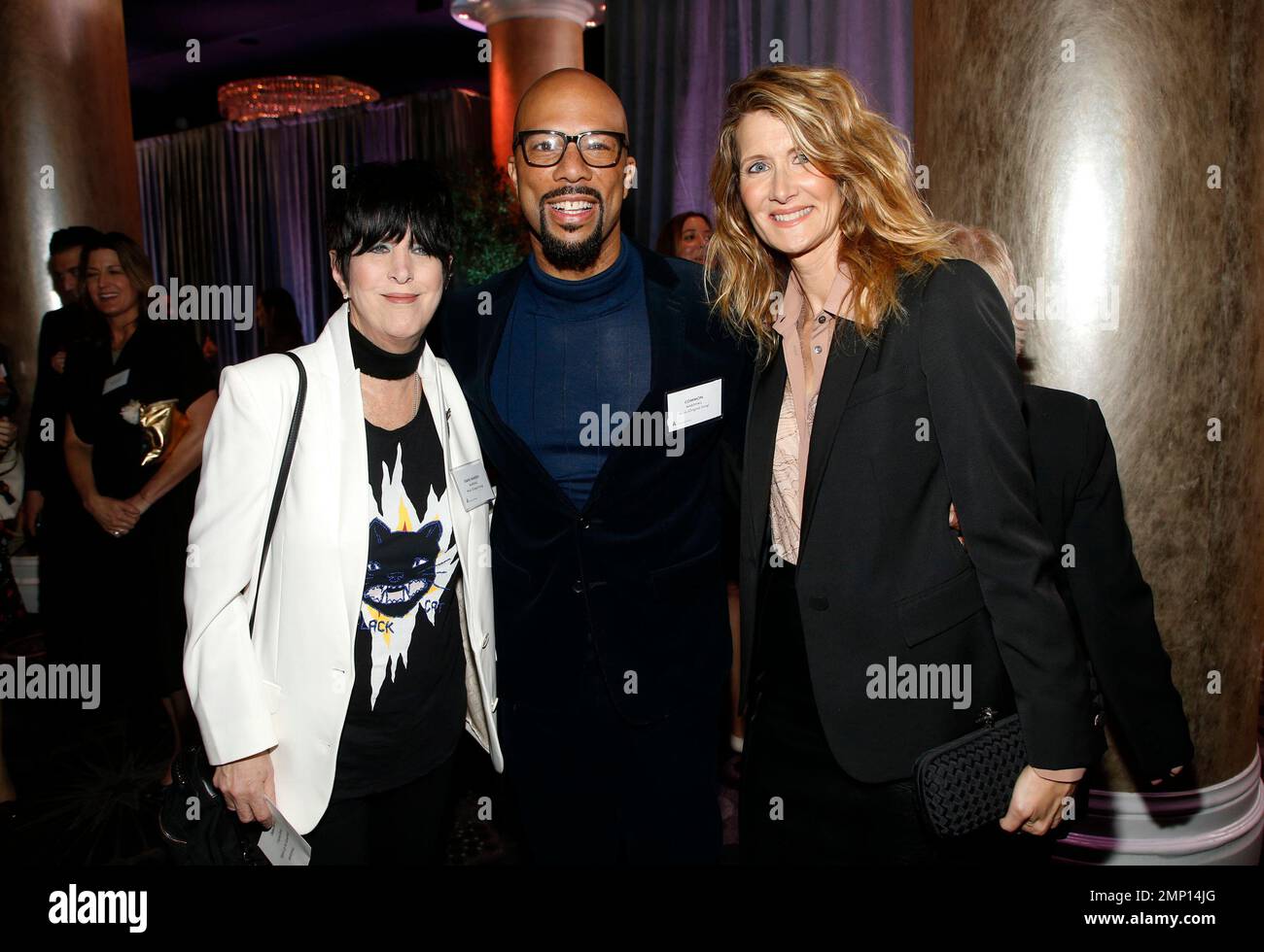 Diane Warren, from left, Common and Laura Dern attend the 90th Academy ...