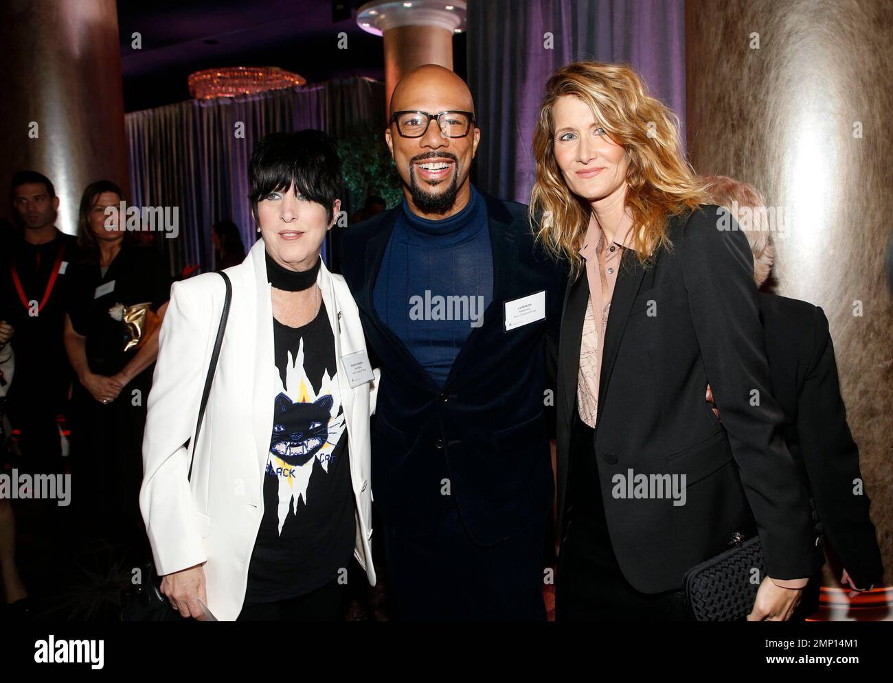 Diane Warren, from left, Common and Laura Dern attend the 90th Academy ...