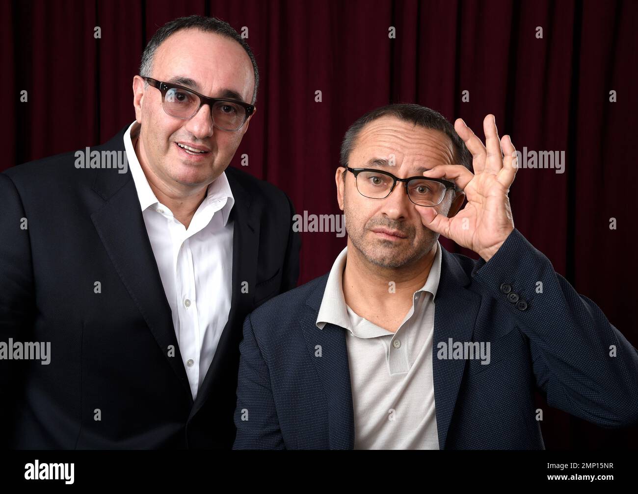 Alexander Rodnyansky, left, and Andrey Zvyagintsev pose for a portrait ...
