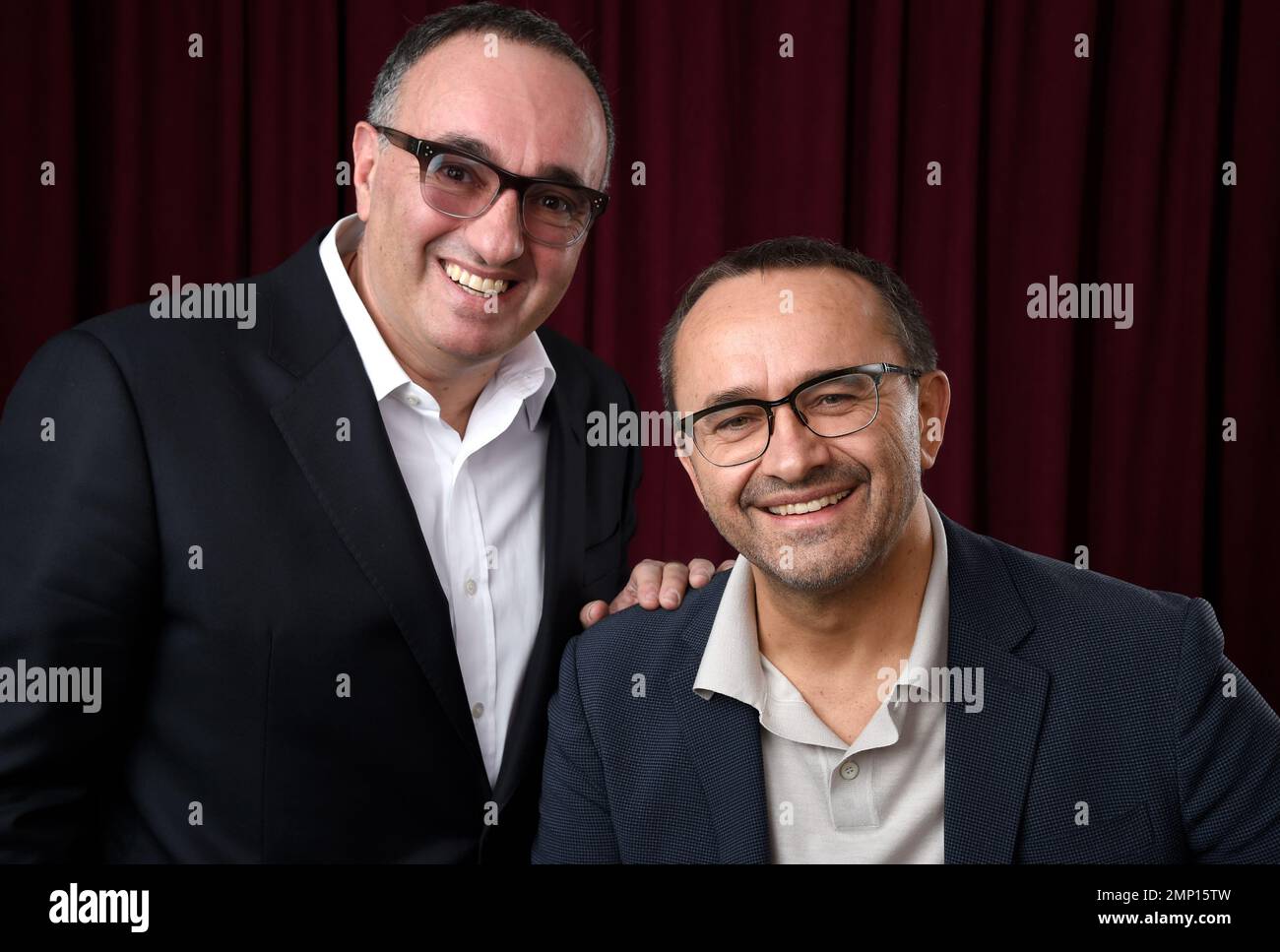 Alexander Rodnyansky, left, and Andrey Zvyagintsev pose for a portrait ...