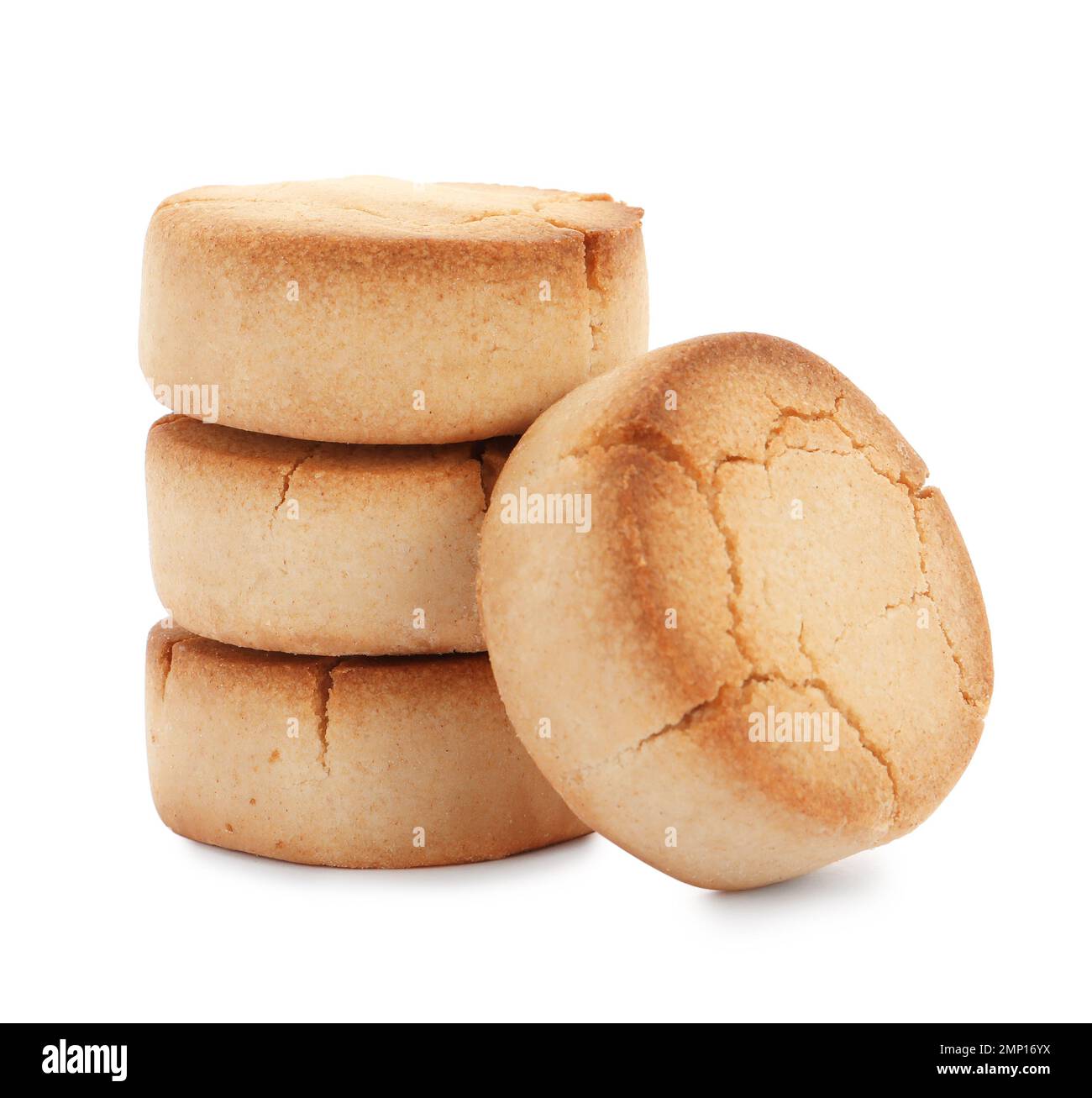 Sweet delicious butter cookies on white background Stock Photo - Alamy