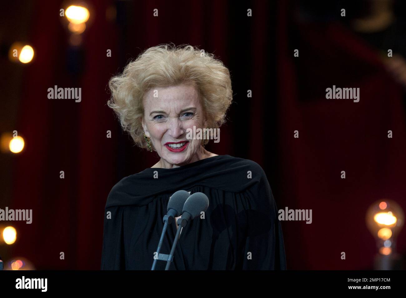Actress Marisa Paredes smiles after she won the Honory Goya during the ...
