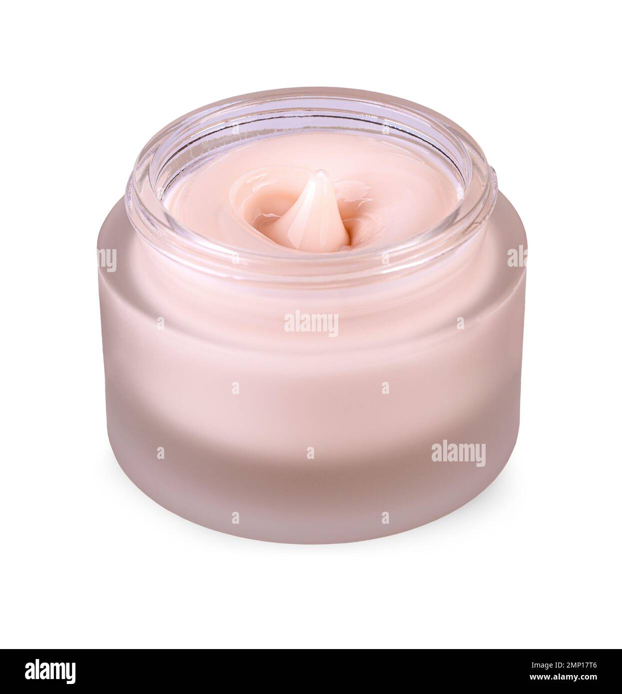 The opened womens cosmetics cream isolated on white background Stock ...