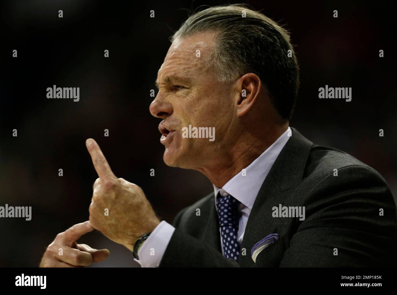 TCU head coach Jamie Dixon calls a play as TCU plays Texas Tech during ...