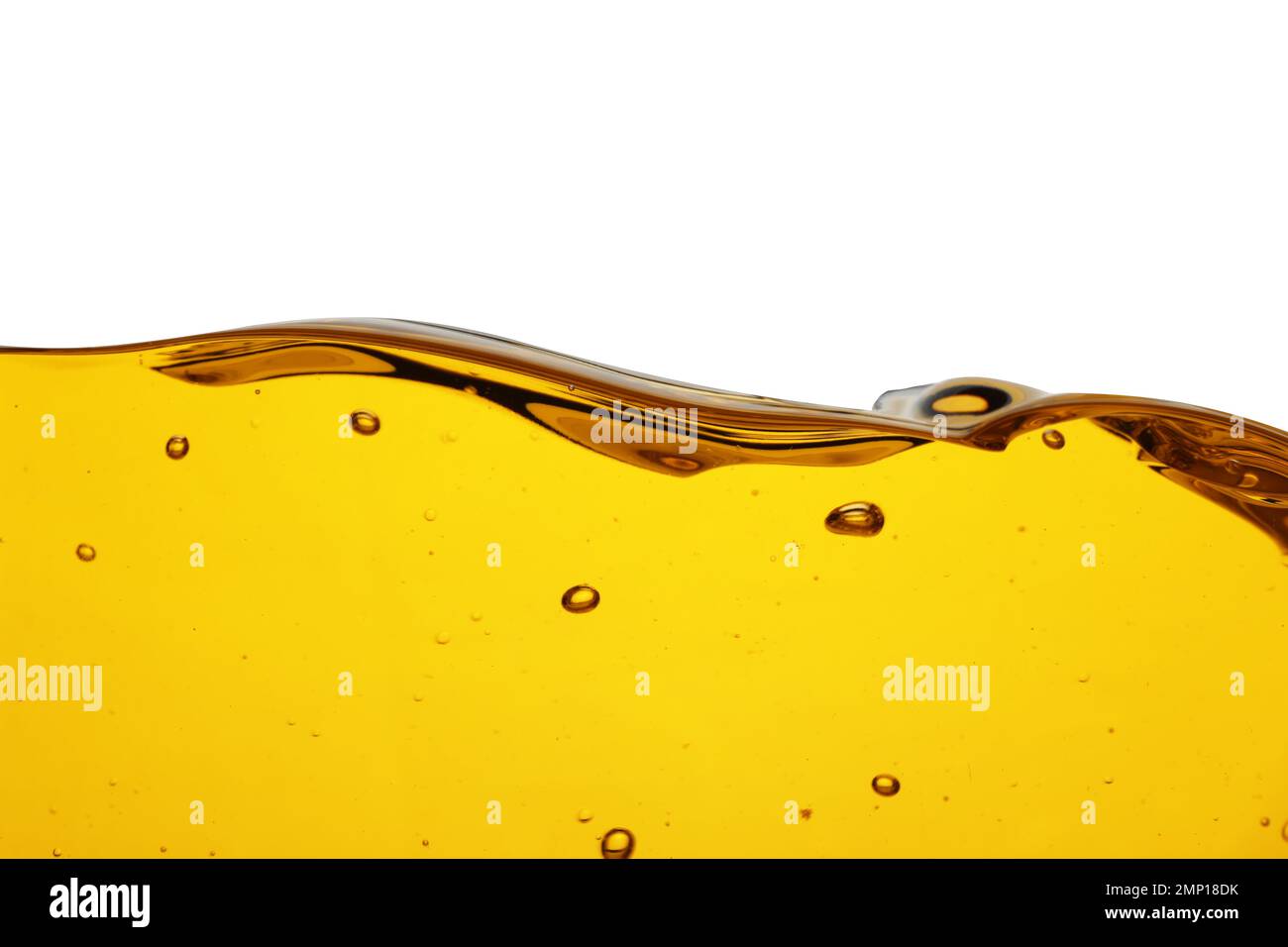 Cooking oil flow isolated on white. Color liquid Stock Photo - Alamy