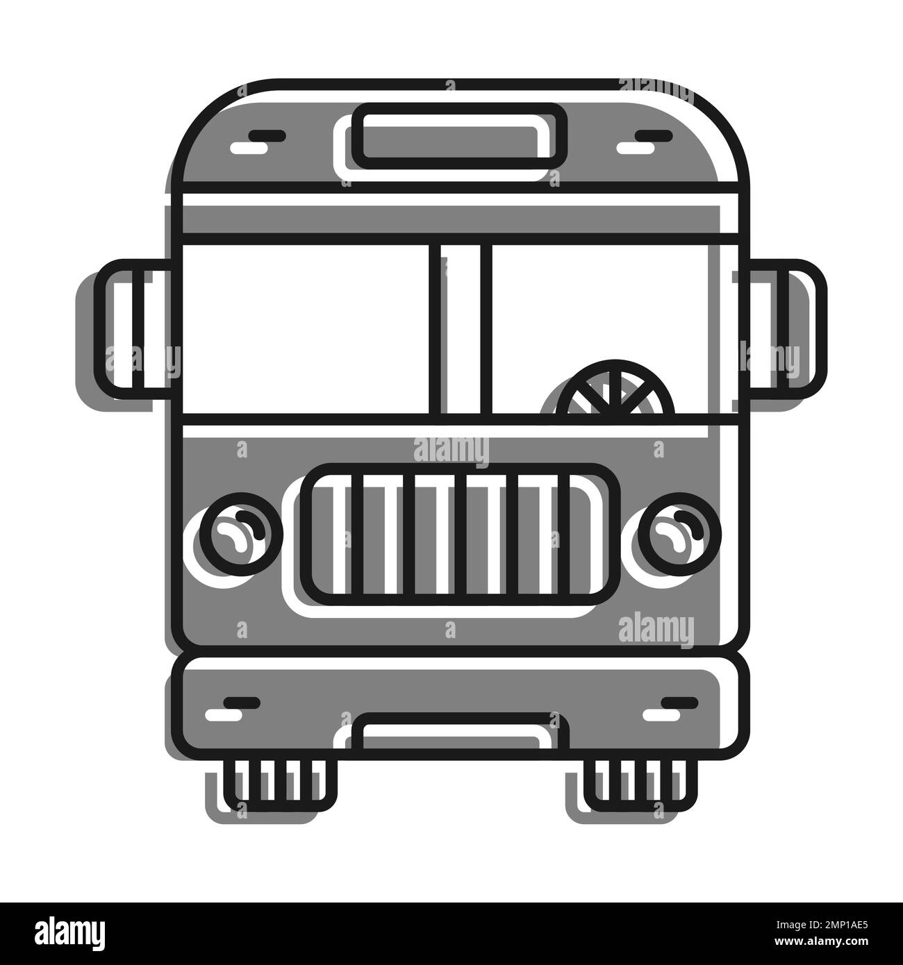 American School Bus. September 1 Is Beginning Of School Year. Linear ...