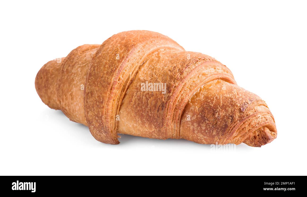 Tasty fresh crispy croissant isolated on white Stock Photo - Alamy