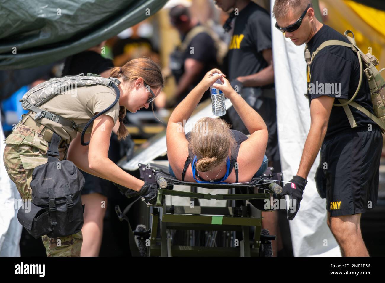 Airmen and soldiers from the Indiana National Guard establish, operate ...