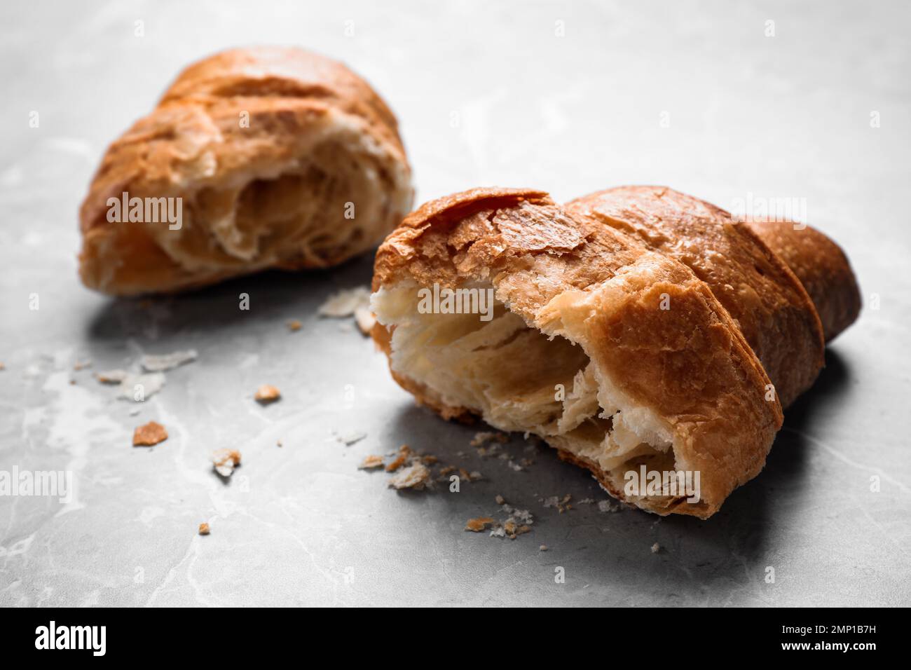 Broken croissant puff pastry hi-res stock photography and images - Alamy
