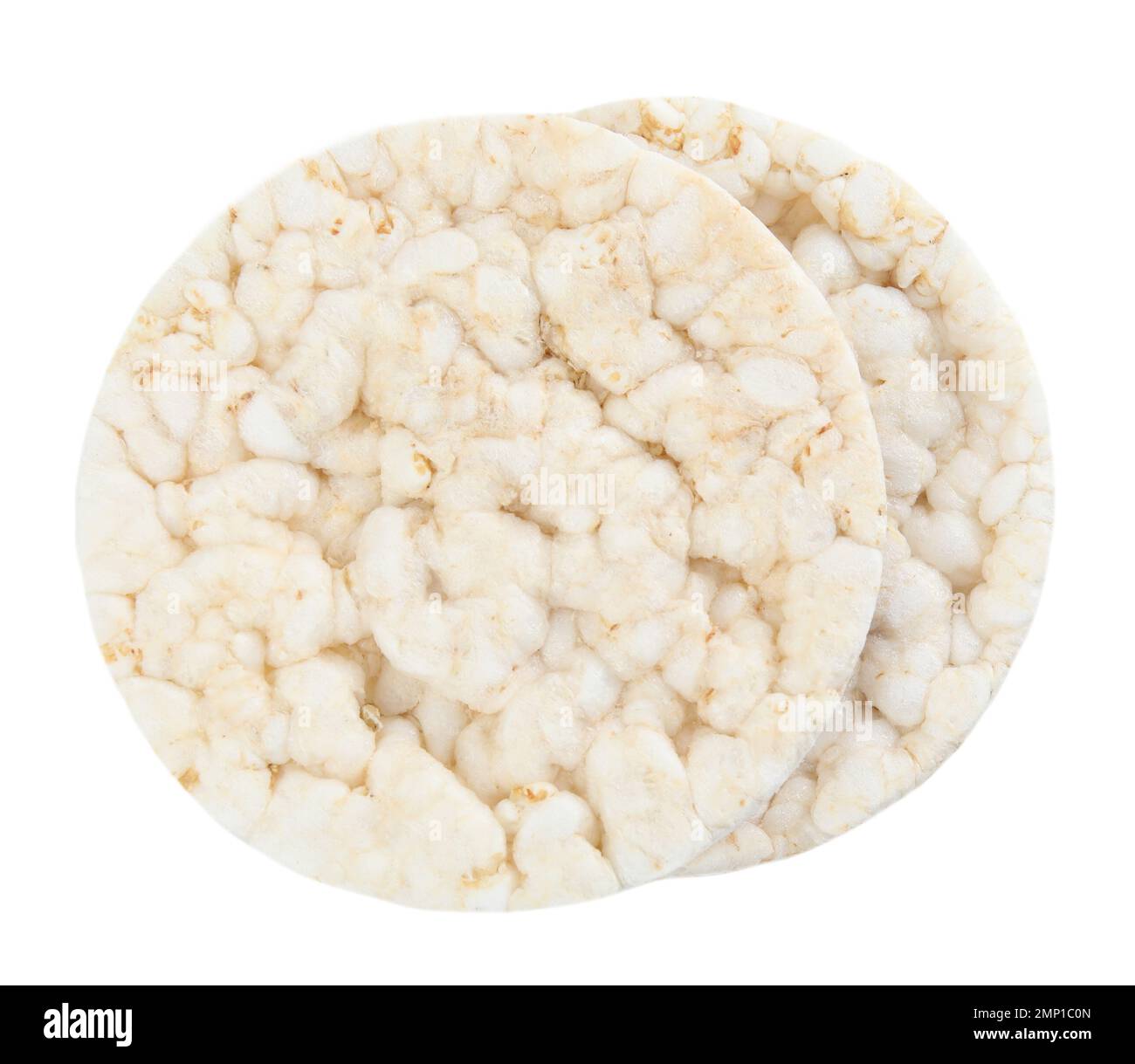 Stack of puffed rice cakes isolated on white Stock Photo - Alamy
