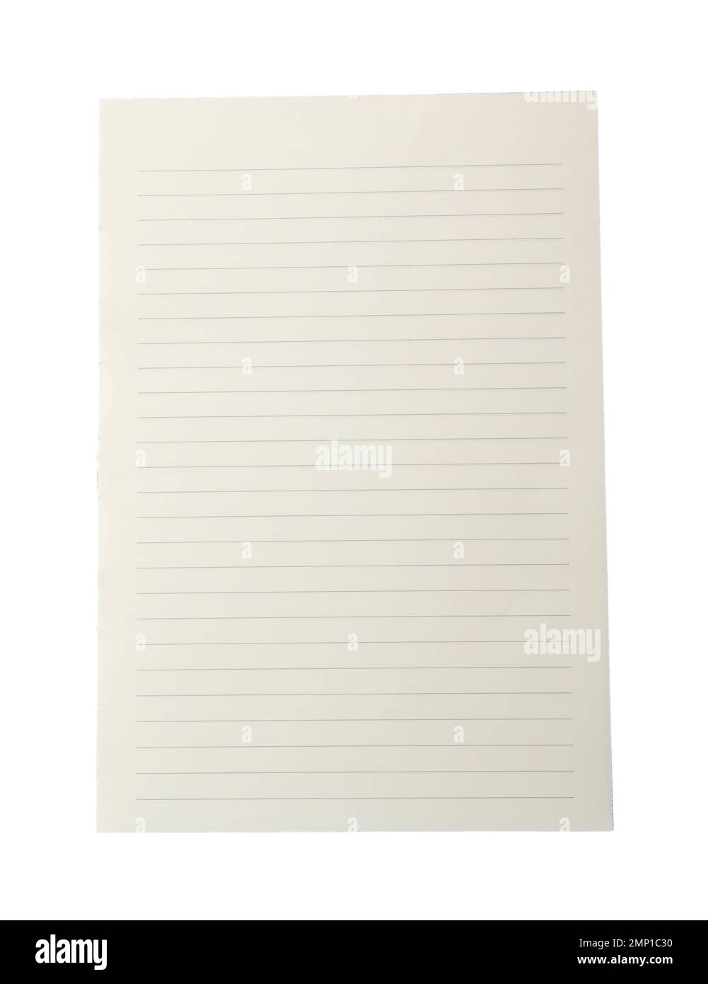 Blank notebook paper isolated on white. Space for design Stock Photo ...