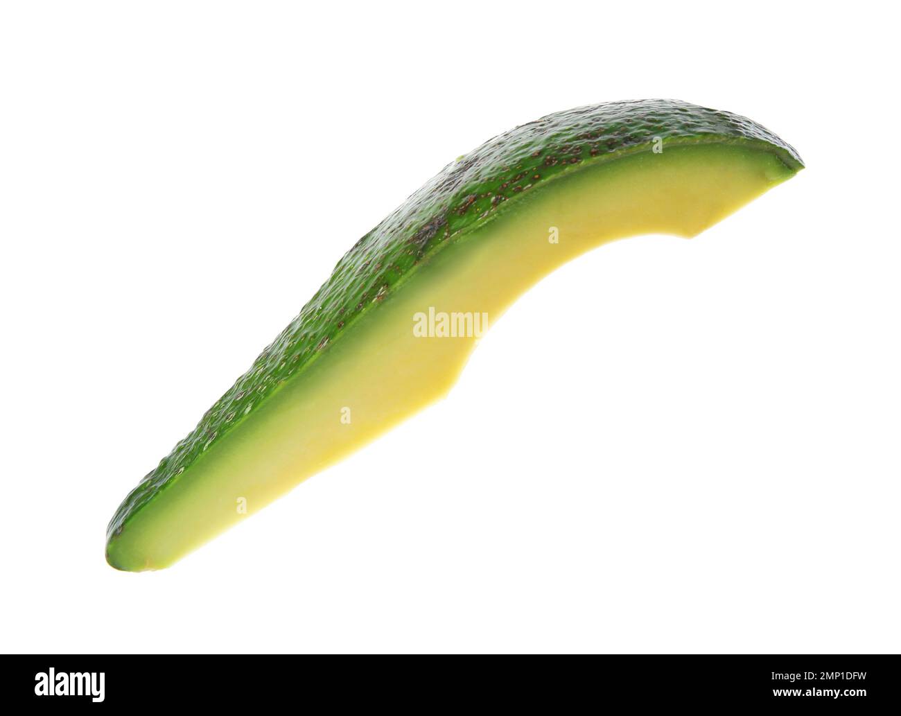 Slice of raw avocado isolated on white Stock Photo - Alamy