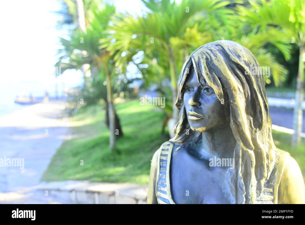 Statue of the french actress Brigitte Bardot at Orla Bardot, Búzios ...