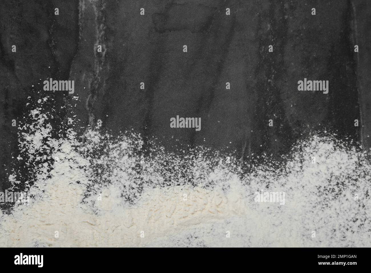 Flour on grey marble table, top view. Space for text Stock Photo - Alamy