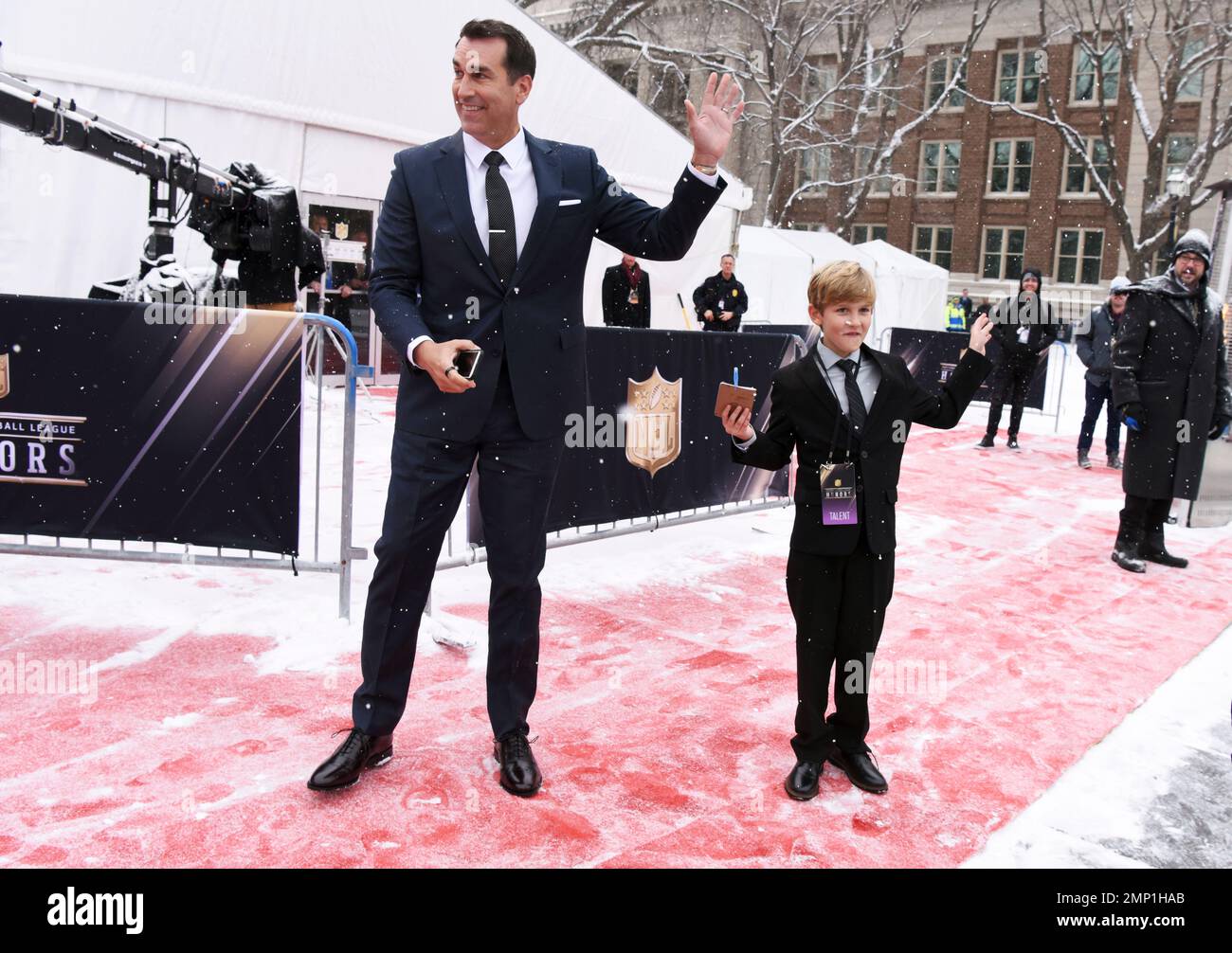 Rob Riggle, left, and George Riggle arrive at the 7th Annual NFL Honors ...