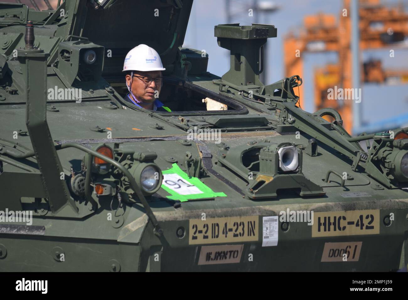 Stryker vehicles from 2nd Stryker Brigade Combat Team, 2nd Infantry ...