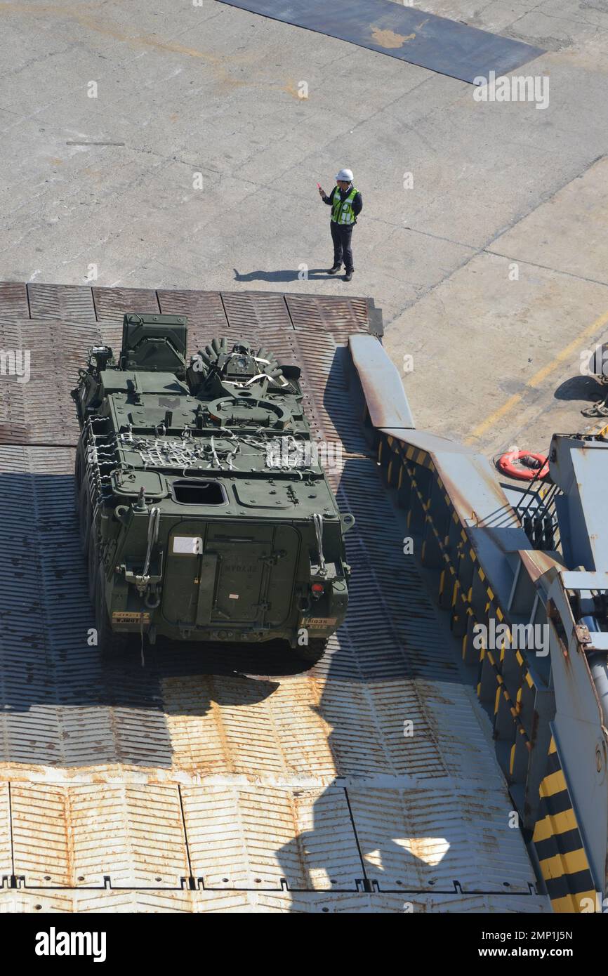 Stryker vehicles from 2nd Stryker Brigade Combat Team, 2nd Infantry ...